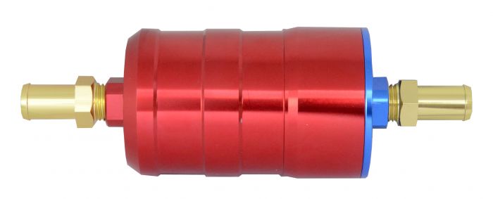 BULLET FUEL FILTER 12mm-12mm (Red) with mounting clips | Walbro, Facet ...