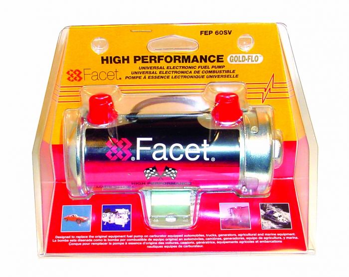 Facet Silver Top Cylindrical Fuel Pump Clamshell Kit (8mm Tails ...